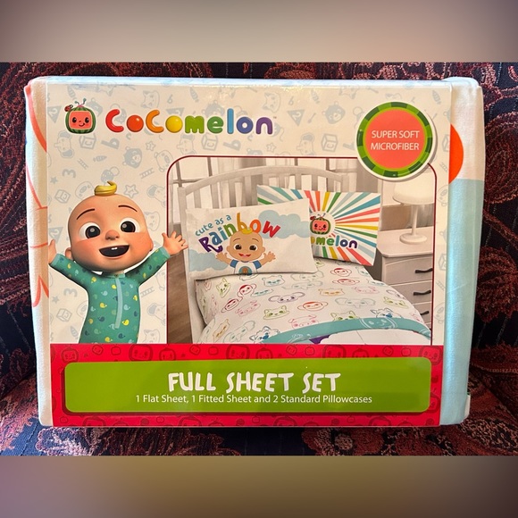 CoComelon | Bedding | Cocomelon Jj 4pcs Full Sheet Set Flat 1 Fitted ...